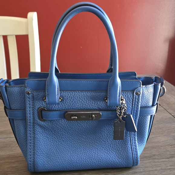 Coach | Bags | Coach Small Blue Purse | Poshmark
